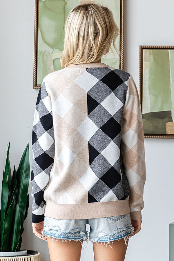 First Love Contrast Plaid - Curvy Size